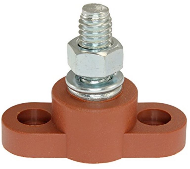 Junction Block, Lug, Surface Mt., Red, 3/8"x16 screw - SunnyCal Solar Inc.
