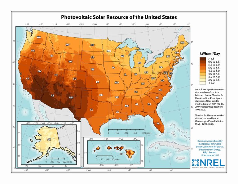 NREL Solar Power Map - SunnyCal Solar Inc. NREL Solar Power Map - SunnyCal Solar Inc.