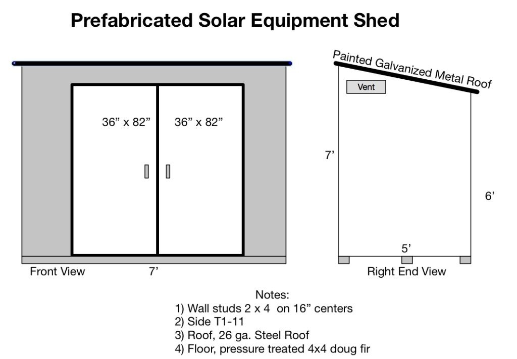 Prefabricated Solar Shed - SunnyCal Solar Inc.