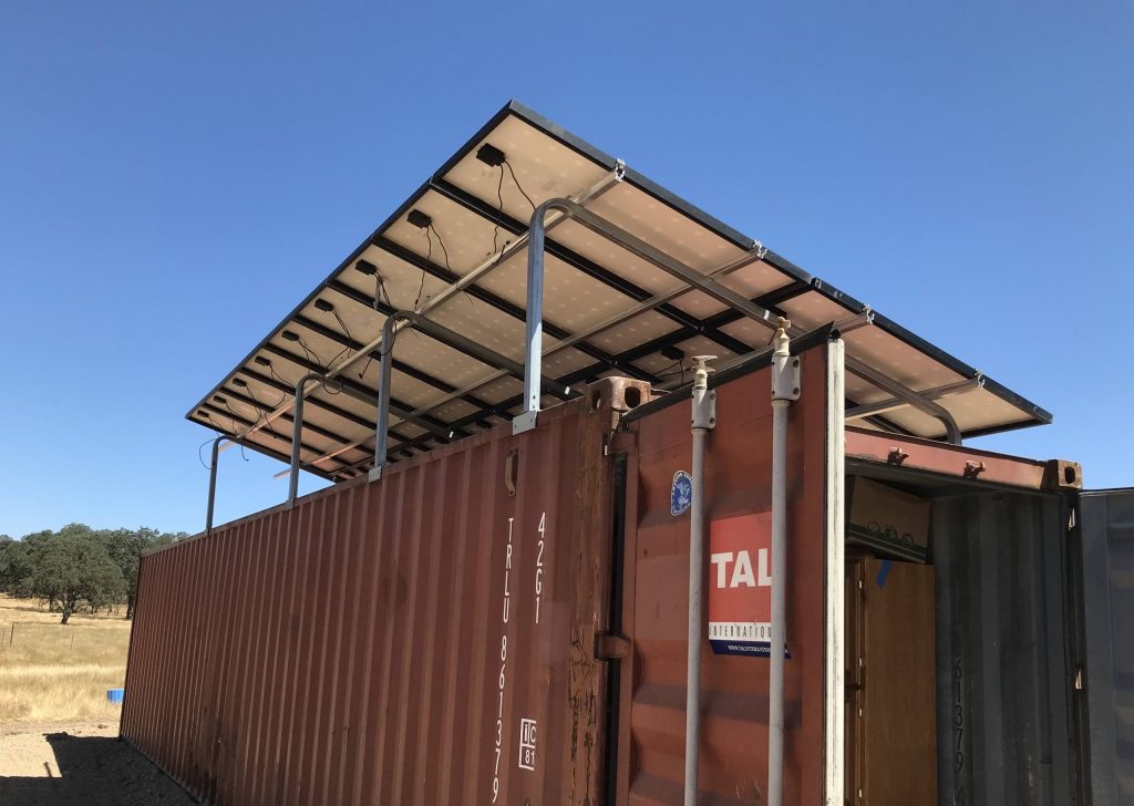 Shipping Container Solar Roof Support, 40ft x 8ft - SunnyCal Solar Inc.